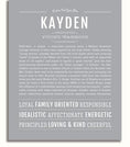 Kayden | Name Art Print – Name Stories