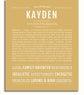 Kayden | Name Art Print – Name Stories