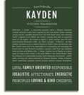 Kayden | Name Art Print – Name Stories
