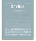 Kayden | Name Art Print – Name Stories