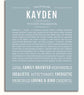 Kayden | Name Art Print – Name Stories