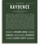 Kaydence | Name Art Print – Name Stories