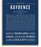 Kaydence | Name Art Print – Name Stories