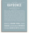 Kaydence | Name Art Print – Name Stories