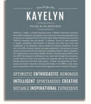 Kayelyn | Name Art Print – Name Stories