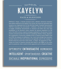 Kayelyn | Name Art Print – Name Stories