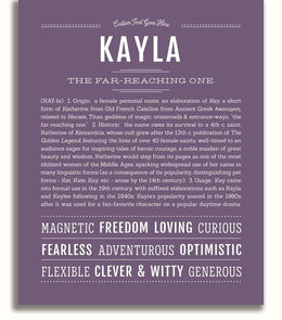 Kayla | Name Art Print – Name Stories
