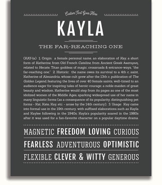 Kayla | Name Art Print – Name Stories