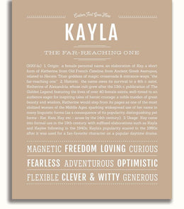 Kayla | Name Art Print – Name Stories