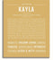 Kayla Personalized Name Meaning Art Prints – Name Stories