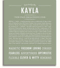 Kayla | Name Art Print – Name Stories