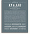 Kaylani Personalized Name Meaning Art Prints – Name Stories