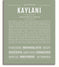 Kaylani | Name Art Print – Name Stories