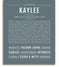 Kaylee Personalized Name Meaning Art Prints – Name Stories