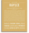 Kaylee Personalized Name Meaning Art Prints – Name Stories