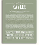 Kaylee | Name Art Print – Name Stories