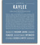 Kaylee Personalized Name Meaning Art Prints – Name Stories