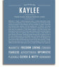 Kaylee Personalized Name Meaning Art Prints – Name Stories