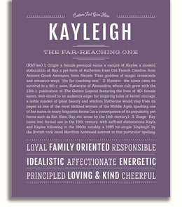 Kayleigh | Name Art Print - Personalized Custom Gifts – Name Stories