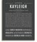 Kayleigh Personalized Name Meaning Art Prints – Name Stories