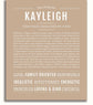 Kayleigh Personalized Name Meaning Art Prints – Name Stories