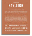 Kayleigh Personalized Name Meaning Art Prints – Name Stories