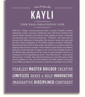 Kayli | Name Art Print – Name Stories