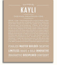 Kayli | Name Art Print – Name Stories