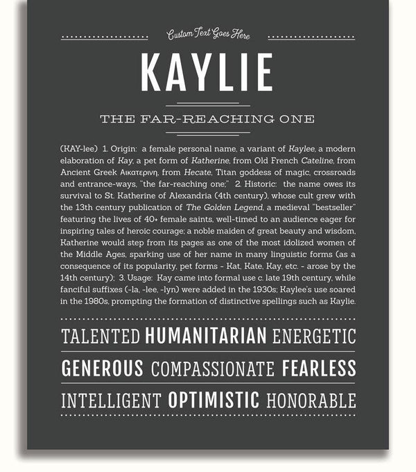 Kaylie | Name Art Print - Personalized Custom Gifts – Name Stories