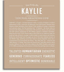Kaylie | Name Art Print – Name Stories