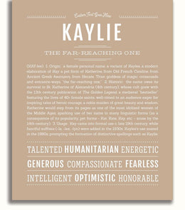 Kaylie | Name Art Print – Name Stories