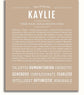 Kaylie | Name Art Print – Name Stories