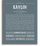 Kaylin | Name Art Print – Name Stories