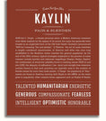 Kaylin | Name Art Print – Name Stories