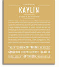 Kaylin | Name Art Print – Name Stories