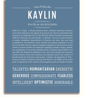 Kaylin | Name Art Print – Name Stories