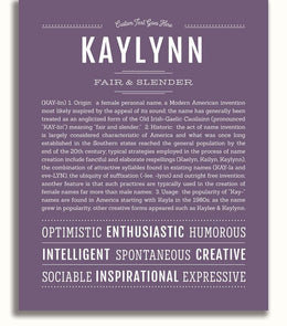 Kaylynn | Name Art Print – Name Stories