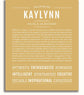 Kaylynn Personalized Name Meaning Art Prints – Name Stories