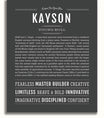 Kayson | Name Art Print – Name Stories