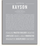 Kayson | Name Art Print – Name Stories