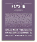 Kayson | Name Art Print – Name Stories