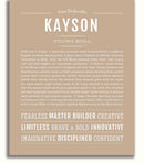 Kayson | Name Art Print – Name Stories