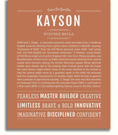Kayson | Name Art Print – Name Stories