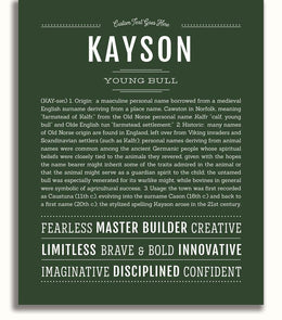 Kayson | Name Art Print – Name Stories