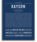 Kayson | Name Art Print – Name Stories