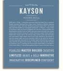 Kayson | Name Art Print – Name Stories