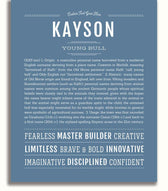 Kayson | Name Art Print – Name Stories