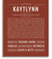 Kaytlynn Personalized Name Meaning Art Prints – Name Stories
