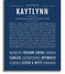 Kaytlynn Personalized Name Meaning Art Prints – Name Stories