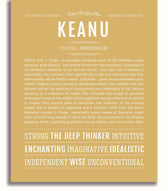 Keanu | Name Art Print – Name Stories